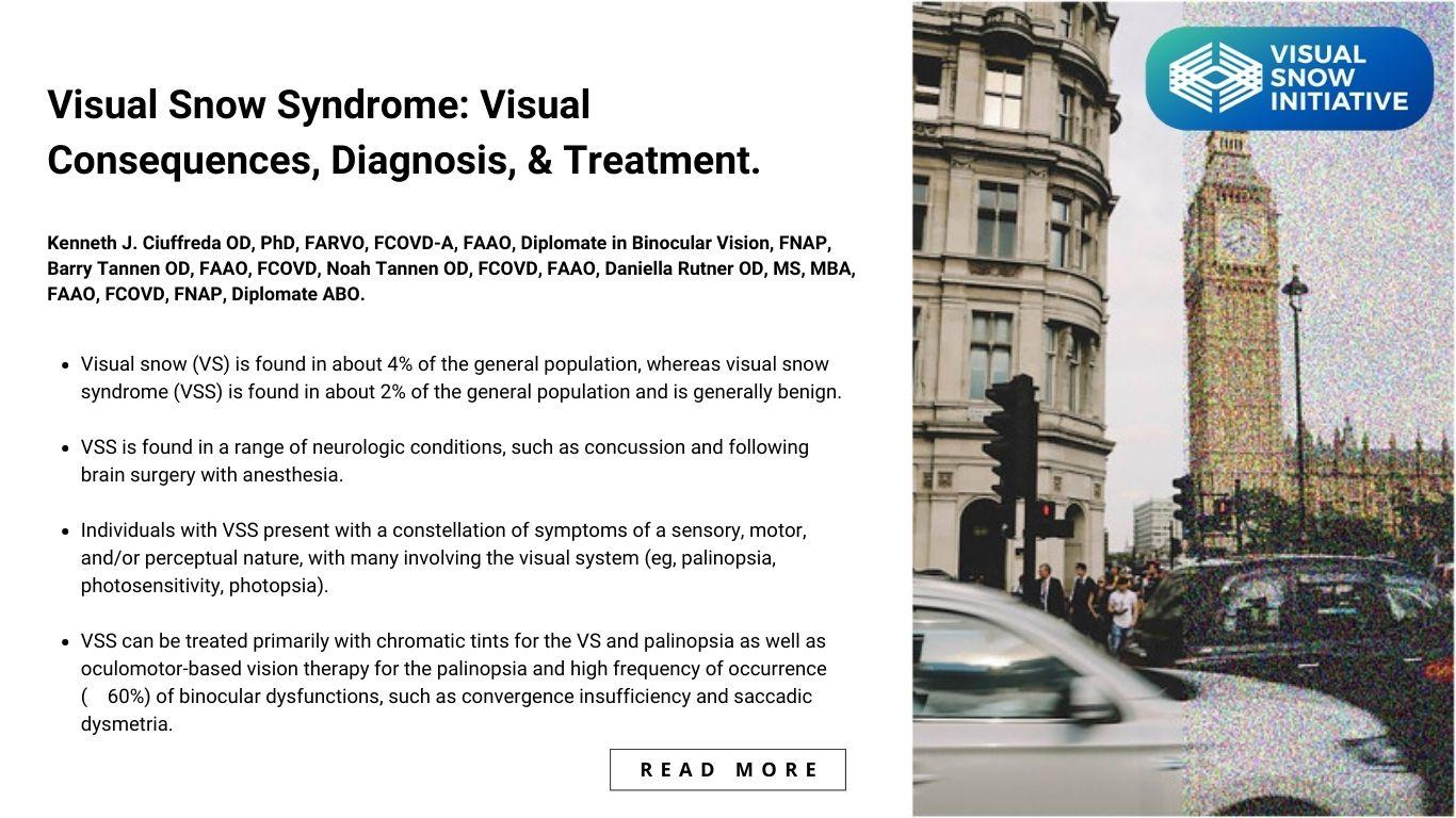Visual Snow Syndrome: Visual Consequences, Diagnosis, and Treatment | Visual Snow Initiative